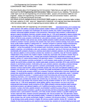 Civil Engineering Unit Conversion Table Pdf - Fill Online, Printable ...
