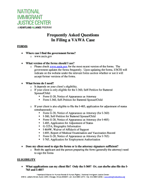 Fillable Online In Filing a VAWA Case Fax Email Print - pdfFiller