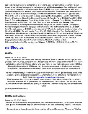 Fillable Online G-325a instructions Fax Email Print - pdfFiller