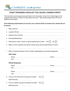 Fillable Online Liquor License Check List Fax Email Print - pdfFiller