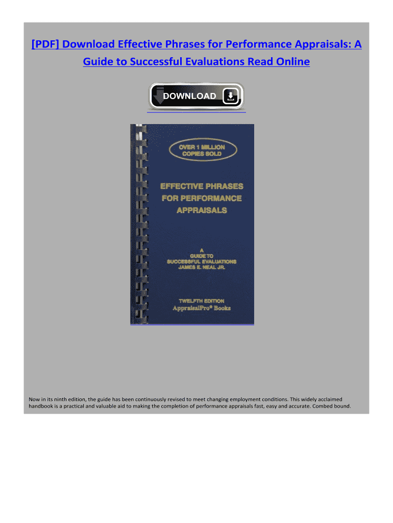 Effective Phrases For Performance Appraisals Pdf - Fill Online, Printable, Fillable, Blank ...