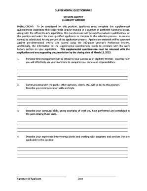 Fillable Online To be considered for this position, applicants must ...