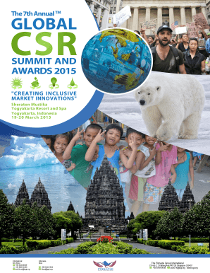 Fillable Online global - The 9th Annual Global CSR Summit and Awards ...