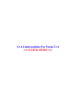 Fillable Online Ct 6 I Instructions For Form Ct 6 Fax Email Print ...