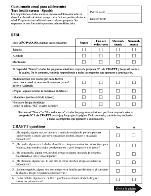 Fillable Online PHQ-9 Modified for Teens - SBIRT Oregon Fax Email Print ...