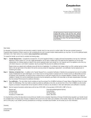 Fillable Online www.computershare.com/investor. Step 1: Transfer ...