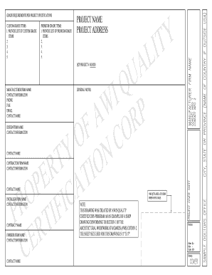 Fillable Online PROJECT NAME PROJECT ADDRESS PROPERTY OF AWI ... Fax ...