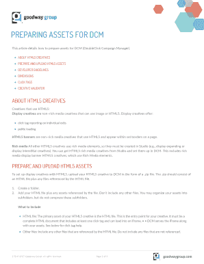 Fillable Online PREPARING ASSETS FOR DCM Fax Email Print - pdfFiller