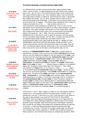 Fillable Online Commercial lease commencement date letter Fax Email ...