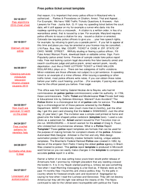 Fillable Online Free police ticket arrest template - 0s2k6.teambevo.com ...