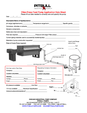 Filter Press Technical Data Sheet - Fill Online, Printable, Fillable ...