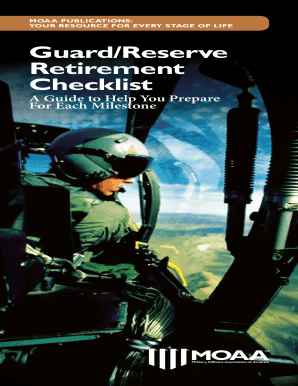 Fillable Online Guard/Reserve Retirement Checklist - MOAA Fax Email ...