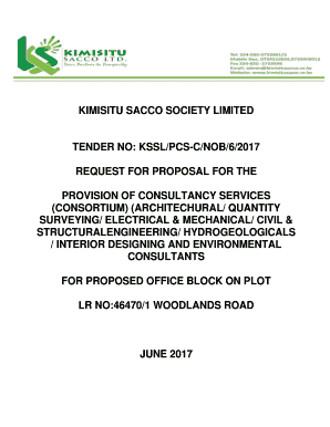 Fillable Online kimisitu sacco society limited tender no: kssl/pcs-c/nob/6/2017... Fax Email ...