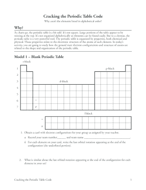 Fillable Online cracking the periodic table code pdf Fax Email Print - pdfFiller