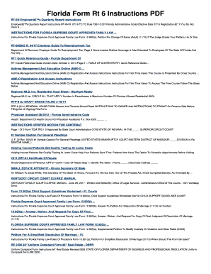 Fillable Online Florida Form Rt 6 Instructions PDF. Florida Form Rt 6 ...