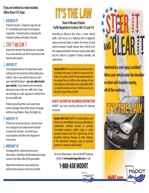 Fillable Online If you are involved in a minor incident, Fax Email ...