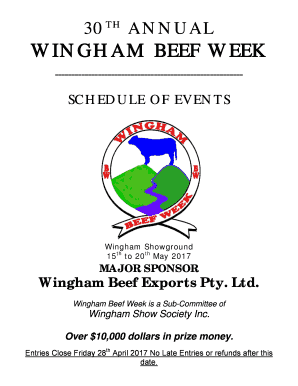 Fillable Online Download the Wingham Beef Week Program Fax Email Print ...