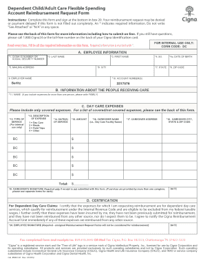 Fillable Online Dependent Child/Adult Care Flexible Spending Account ...