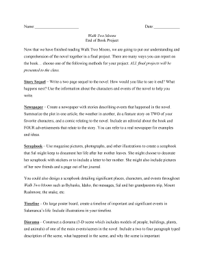 Fillable Online End of Book Project Fax Email Print - pdfFiller