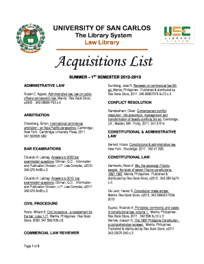 Fillable Online The Library System Law Library Acquisitions List Fax ...