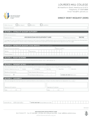 Fillable Online ADF4516 - ADF Direct Debit Request (DDRS) Form SCHOOL ...