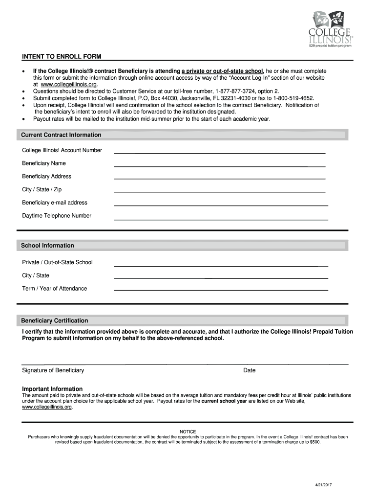 Fillable Online If the College Illinois Fax Email Print - pdfFiller