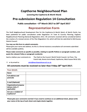 Fillable Online Draft Leintwardine Neighbourhood Plan - the Copthorne ...