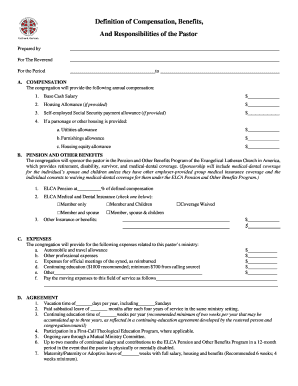Fillable Online And Responsibilities of the Pastor Fax Email Print ...