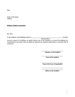 Fillable Online Notice of intent to convert Fax Email Print - pdfFiller