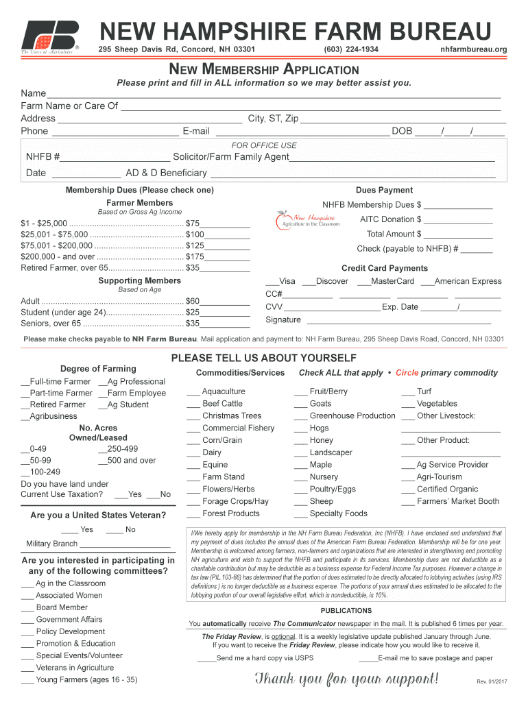 Fillable Online NEW HAMPSHIRE FARM BUREAU Fax Email Print - pdfFiller