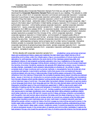 Fillable Online Corporate Resolution Sample Form. Corporate Resolution ...