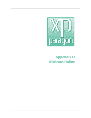 Fillable Online Appendix C: RSMeans Online - XPPARAGON Fax Email Print ...