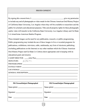 Fillable Online By signing this consent form, I, , give my permission ...