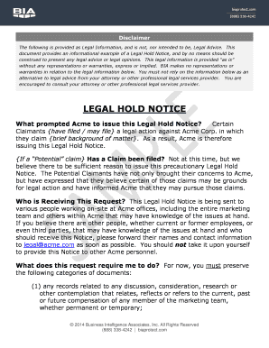 Fillable Online The following is provided as Legal Information, and is ...