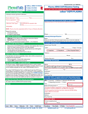 Fillable Online Plasma cfDNA EGFR Mutation Testing Requisition Form ...