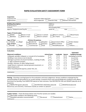 Fillable Online RAPID EVALUATION SAFETY ASEESSMENT FORM Fax Email Print ...