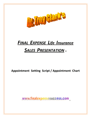 Fillable Online FINAL EXPENSE Life Insurance SALES PRESENTATION Fax ...