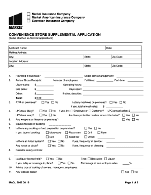 Fillable Online Markel Insurance Company Markel American ... - scui.com ...