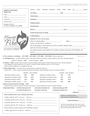 Fillable Online Onsite Conference Registration Form Fax Email Print ...