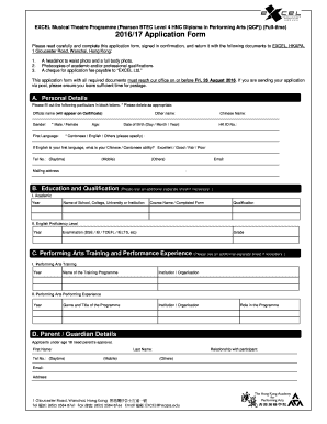 Fillable Online Musical Theatre Programme - Excel Fax Email Print ...