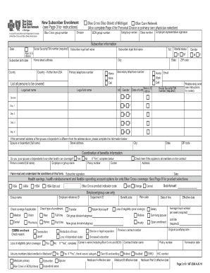 Fillable Online New Subscriber Enrollment (see Page 3 for instructions ...