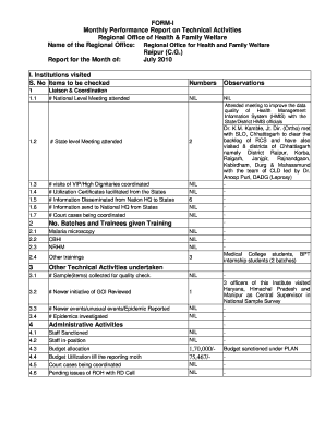 Fillable Online ROH&FW-Report Form-I Fax Email Print - pdfFiller