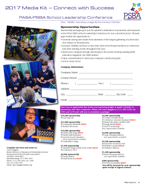 Fillable Online 2017 PSBA Media Kit - Pennsylvania School Boards ...