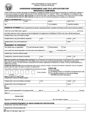 Fillable Online publicsafety ohio ownership assignment and title ...