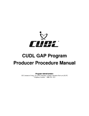 Cudl Gap - Fill Online, Printable, Fillable, Blank | pdfFiller