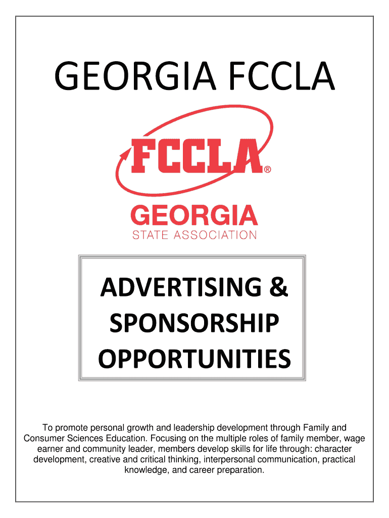 Fillable Online GEORGIA FCCLA Fax Email Print - pdfFiller