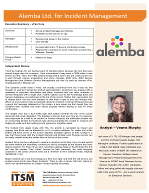 Fillable Online Executive Summary vFire Core Fax Email Print - pdfFiller