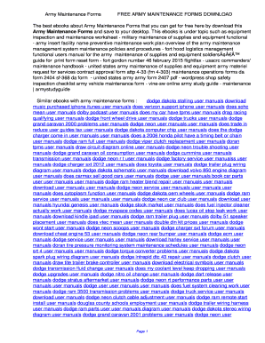 Fillable Online Army Maintenance Forms. Army Maintenance Forms Fax ...
