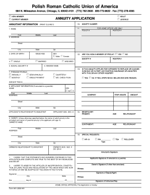 Fillable Online AA1-2000-WV (West Virginia Annuity Application ...