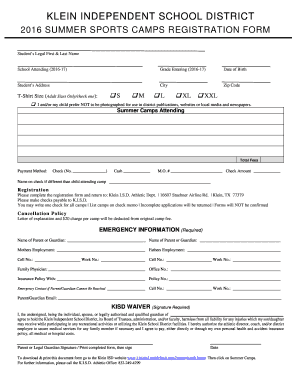 Fillable Online klein independent school district - Net Start Class ...